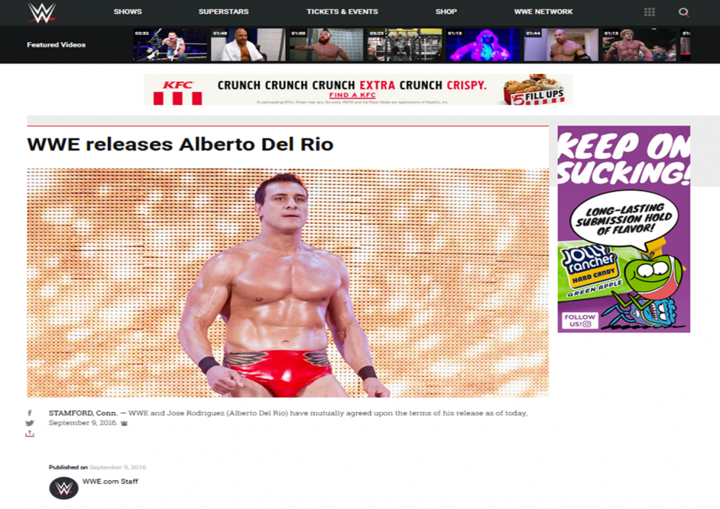 WWE Releases Alberto Del Rio, Del Rio Holds Press Conference And ...
