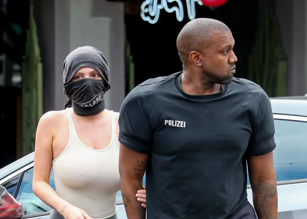What In The World Is Kanye West Wearing? Sports Massive Shoulder Pads ...